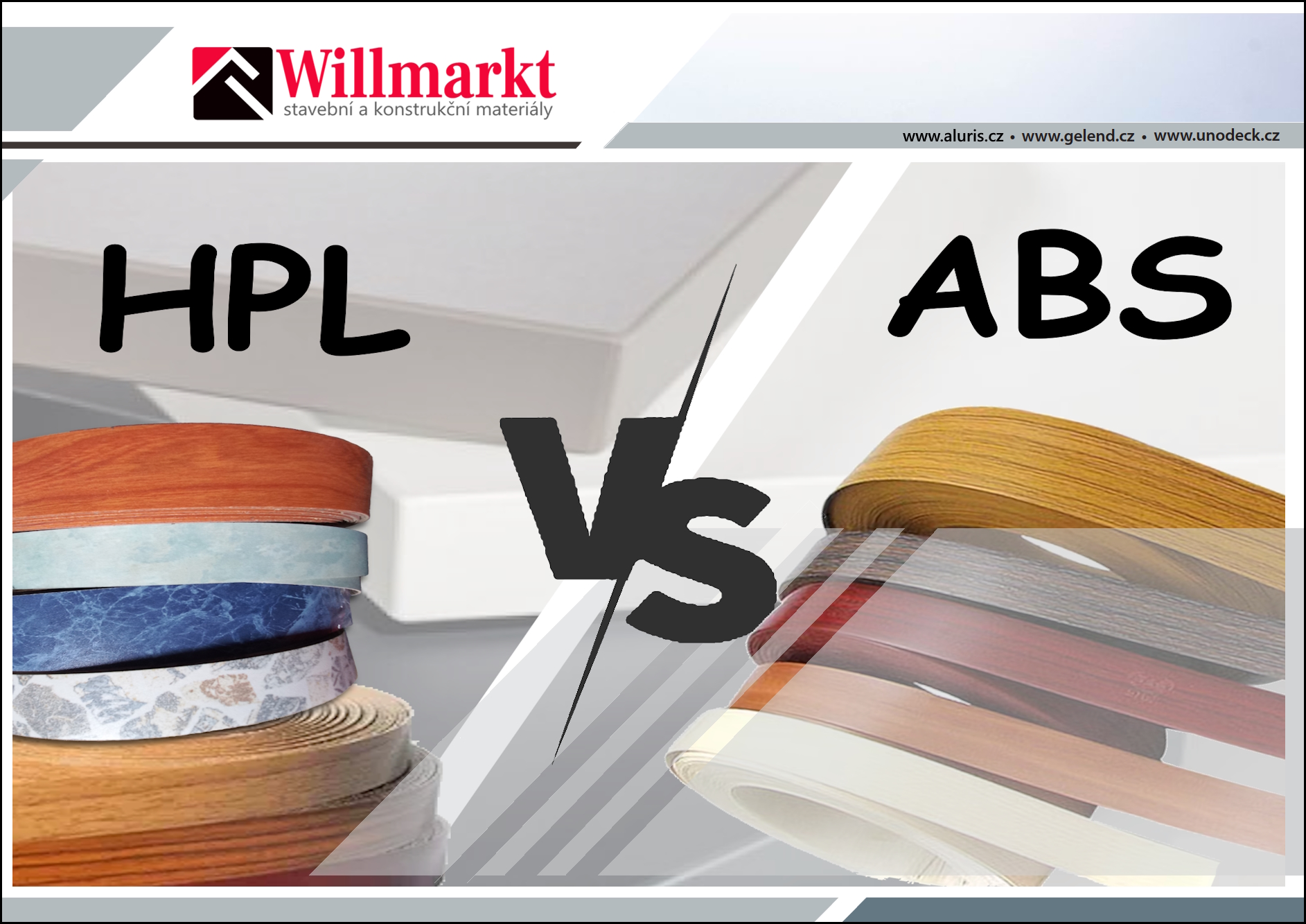 Rozdíl mezi HPL a ABS nábytkovými hranami: Co by měl spotřebitel vědět? - WILLMARKT.CZ